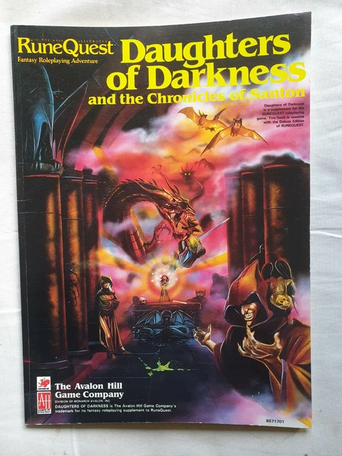 DAUGHTERS OF DARKNESS runequest avalon hill AH RPG RQ roleplaying book ...