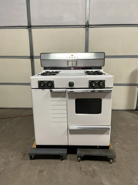VINTAGE CROWN 1959 White Porcelain Gas Stove Model: N8 S-775 $350.00 ...
