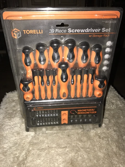 SCREWDRIVER SET 39 Piece w Storage Rack Magnetizer Demagnetizer Torelli Tools 22.00 PicClick