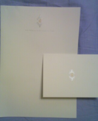 HH PRINCESS MAHA Jassim Al-Thani Embossed Cipher Letterhead Folded Card ...