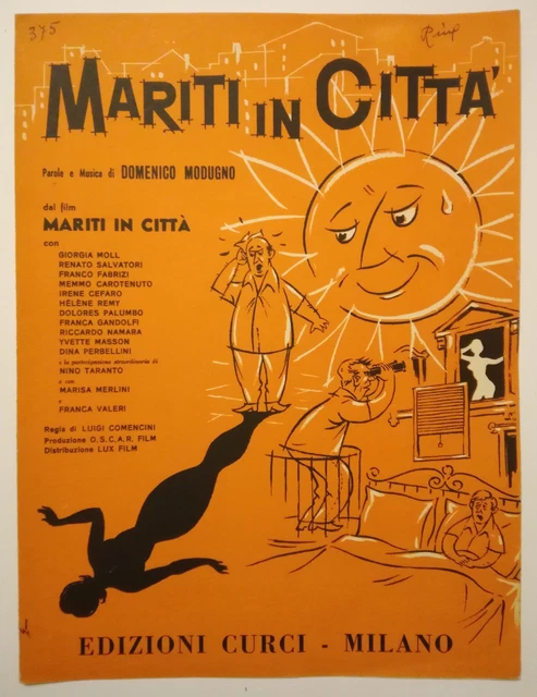SPARTITO DOMENICO MODUGNO MARITI IN CITTA' città curci Partitura (S1 ...