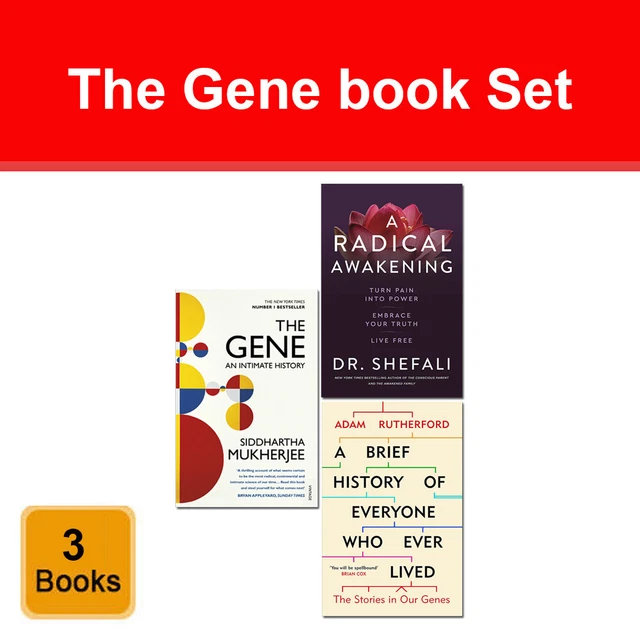 SET OF 3 Books Collection The Gene, Radical Awakening, Brief History of ...