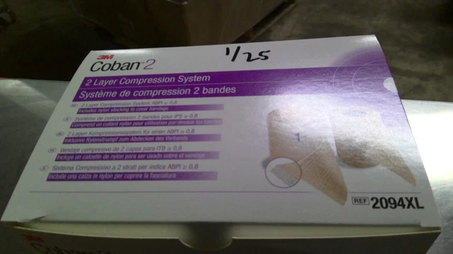 3M COBAN 2 Layer Compression Bandage System ABPI 0.8 Exp 2025 2094xl ...