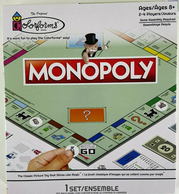 MONOPOLY BOARD GAME miniature mini classic Hasbro Colorforms NIP New ...