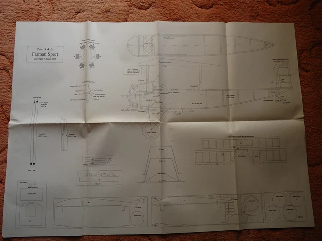 PETER RAKE PLANS of Farman Sport a scale parasol wing model 48 ...