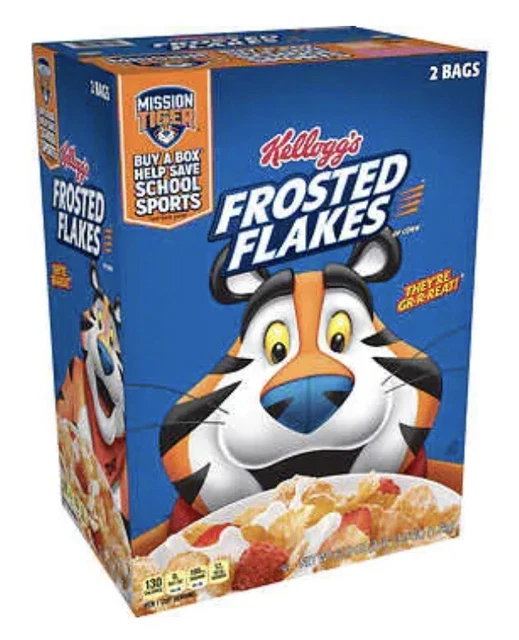 Kellogg S Frosted Flakes Breakfast Cereal Box 13 5 Oz £8 86 Picclick Uk