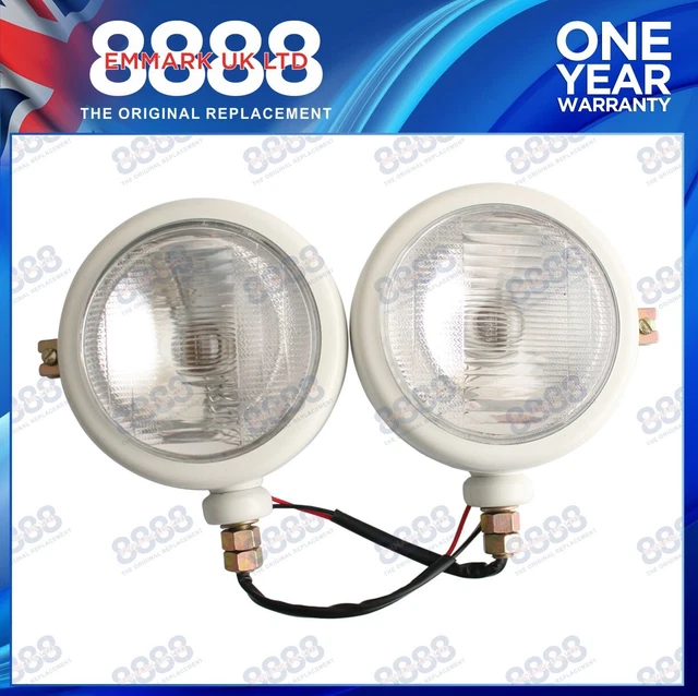 DAVID BROWN TRACTOR Headlights, White, Side Mounted, 770, 780, 880, 990 ...