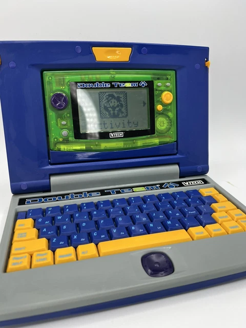 VTECH DOUBLE TEAM Kids Laptop Vintage Game Learning - Tested and ...