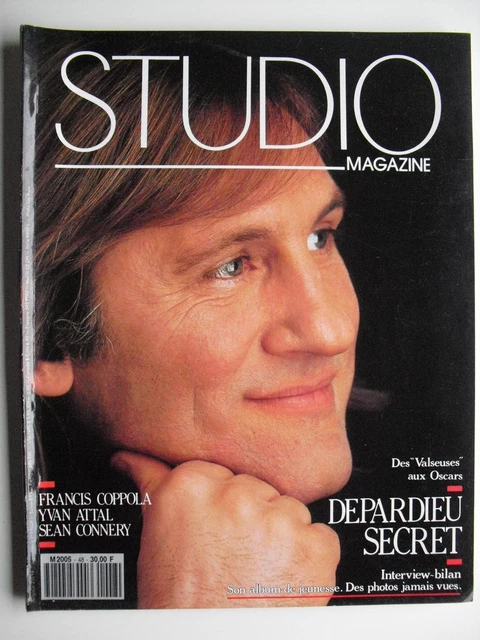 GERARD DEPARDIEU 1991 Studio (Français) Sea Connery Sophia Loren Jodie ...