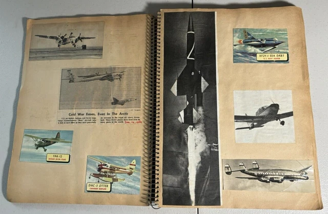VINTAGE AVIATION SCRAPBOOK, 70+ Pages Military, Commercial, Private £23 ...