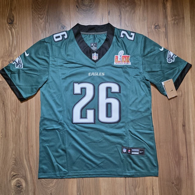 SAQUON BARKLEY #26 Philadelphia Eagles 2025 Bowl Patch Stitched Jersey ...