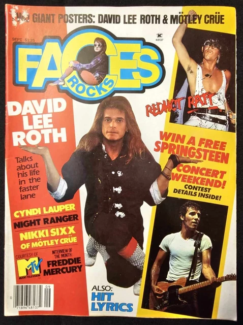 FACES ROCKS SEP 1984 Featuring David Lee roth, Crue, Ratt & more £19.72 ...