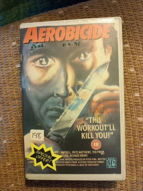 AEROBICIDE - VINTAGE Horror VHS Video - Certificate 18 £1.99 - PicClick UK