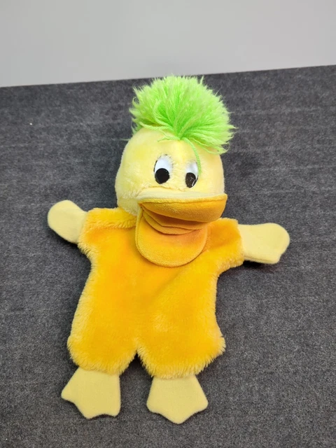 VINTAGE EDD THE Duck Hand Puppet Soft Plush Toy BBC 1990 13” No ...