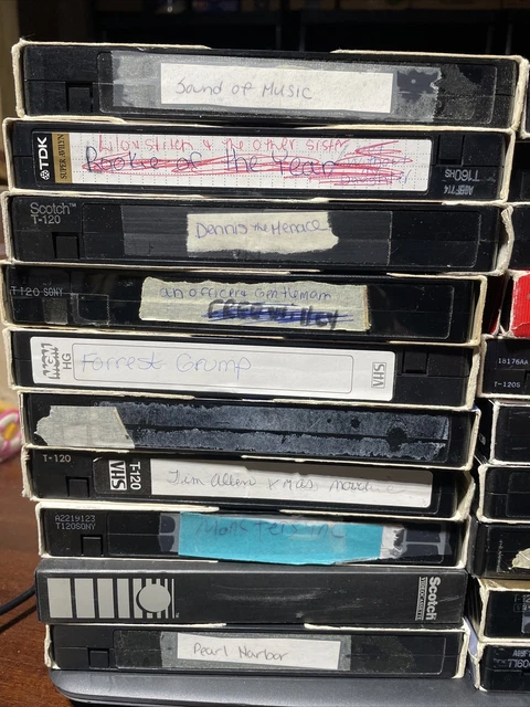 LOT OF 20 homemade VHS Burned Tapes Forrest Gump Stepmom Flight 93 And ...