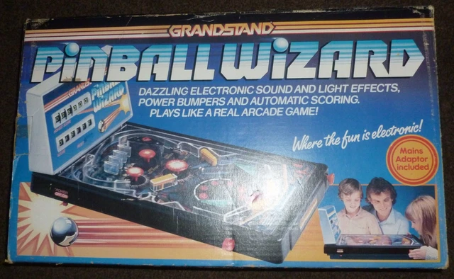 VINTAGE 1983 GRANDSTAND Pinball Wizard Machine Fully Working Boxed TOMY £149.99 - PicClick UK