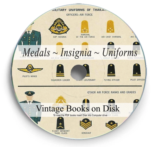 MILITARY MEDALS UNIFORMS & Insignia Books on DVD - Badge Ribbon ...