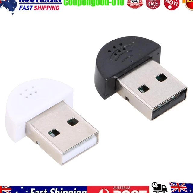 PORTABLE STUDIO SPEECH Mini USB Microphone Audio Adapter USB Driver for ...