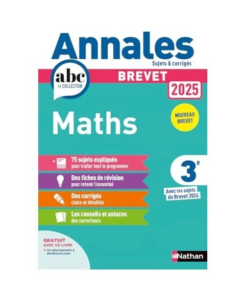 ANNALES BREVET 2025 Maths - Corrigé, Feugère, Carole; Mora, Gilles EUR 7,07 - PicClick FR