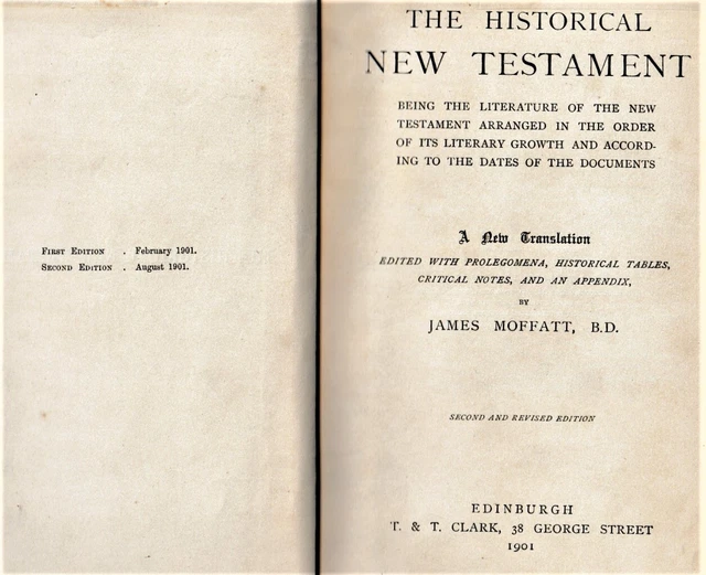 THE HISTORICAL NEW Testament (James Moffatt) £2.99 - PicClick UK