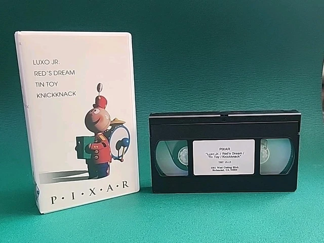 PIXAR SHORTS VHS Tape - Luxo Jr, Red's Dream, Tin Toy, Knickknack, Rare ...