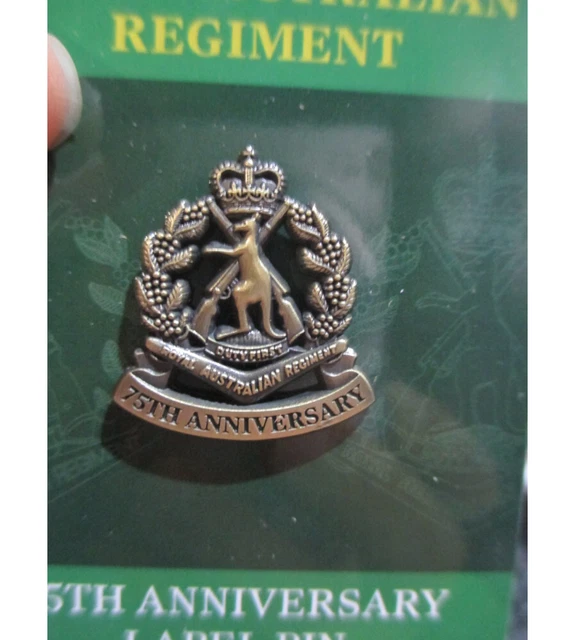 ROYAL AUSTRALIAN REGIMENT RAR 75th Anniversary Lapel Pin NEW EUR 5,16 ...