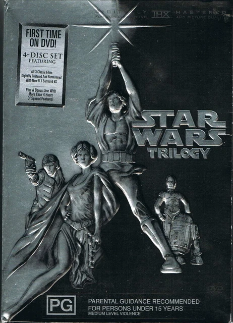 STAR WARS TRILOGY: Episodes IV+V+VI (4+5+6)+BONUS MATERIAL 4-DVD BOX ...