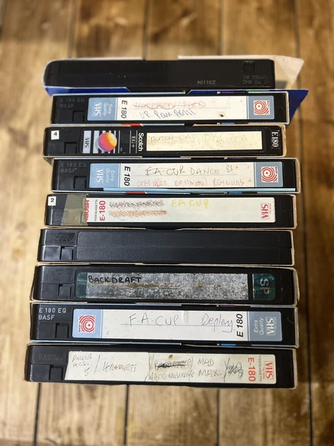 9 X REUSABLE VHS tapes. With TV Content - Films - FA Cup - Music £5.00 ...