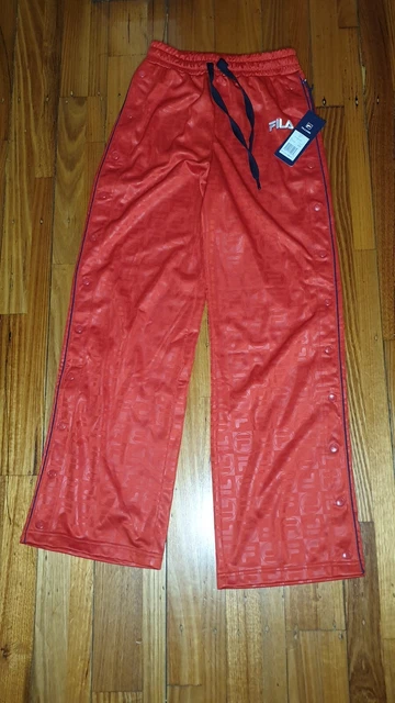 RARE NEW WOMENS Lena FILA Full Button Up Tracksuit Pants ( Red) SIZ XS ...