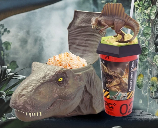 JURASSIC WORLD REBIRTH Odeon Collectors Popcorn Bucket Box & Matching ...