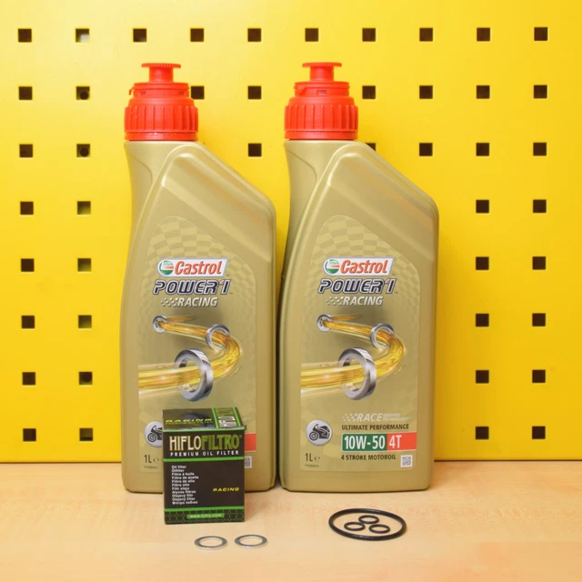 YAMAHA WR 400F/YZ 400 F Oelwechselset Filtro de Aceite Castrol Power 1 ...