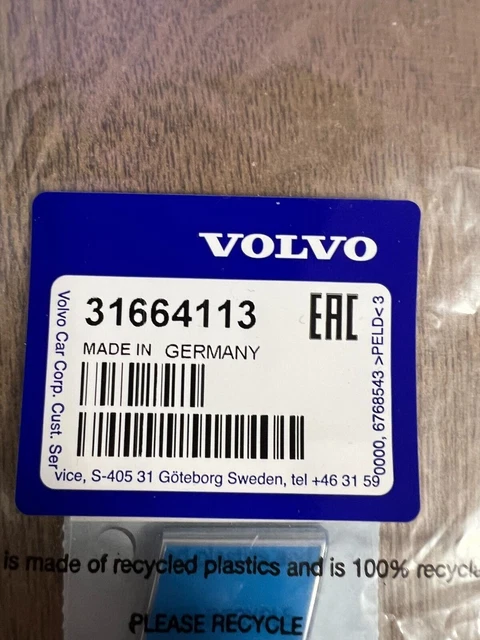 ORIGINAL VOLVO KOFFERRAUM-KOFFERRAUMDECKEL-EMBLEM, Logo, 31664113 ...