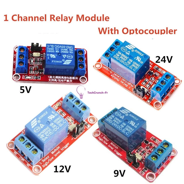 DC 5V/9V/12V/24V 1 Channel Optocoupler Relay Module Support High and ...