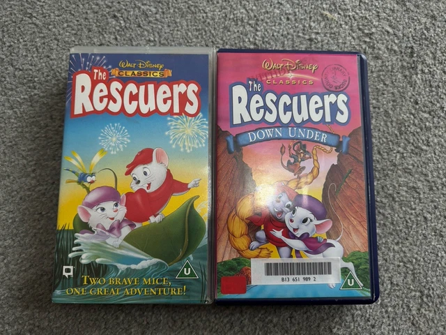 THE RESCUERS + The Rescuers Down Under VHS Disney Rare 90's £1.75 ...