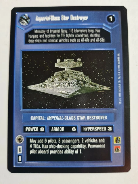 STAR WARS CCG Decipher SWCCG: Imperial-Class Star Destroyer bb limited ...