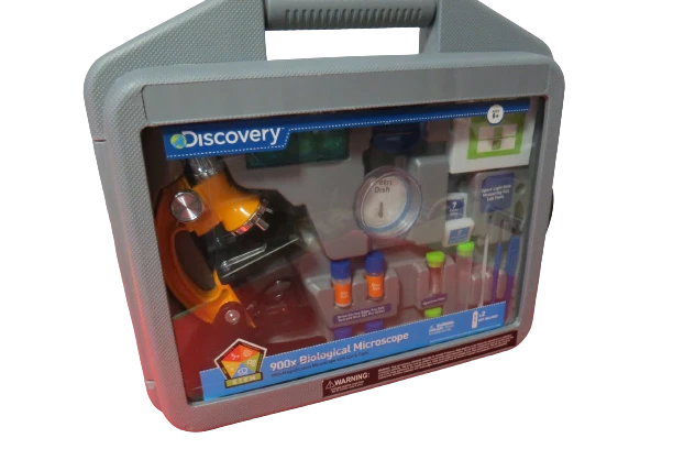DISCOVERY KIDS 900X Biological Microscope Lab Kit 45+ Piece Set W ...