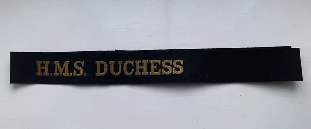 ROYAL NAVY CAP Tally - Hms Duchess £9.99 - PicClick UK