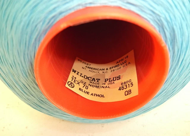 WILDCAT PLUS THREAD 24 oz Nominal 680G Blue Athol American & Efird Lot ...