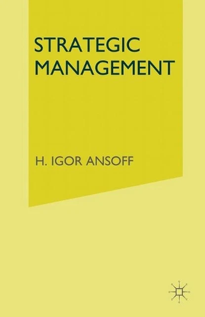 LIVRE DE POCHE Strategic Management par H. Igor Ansoff (anglais) EUR ...