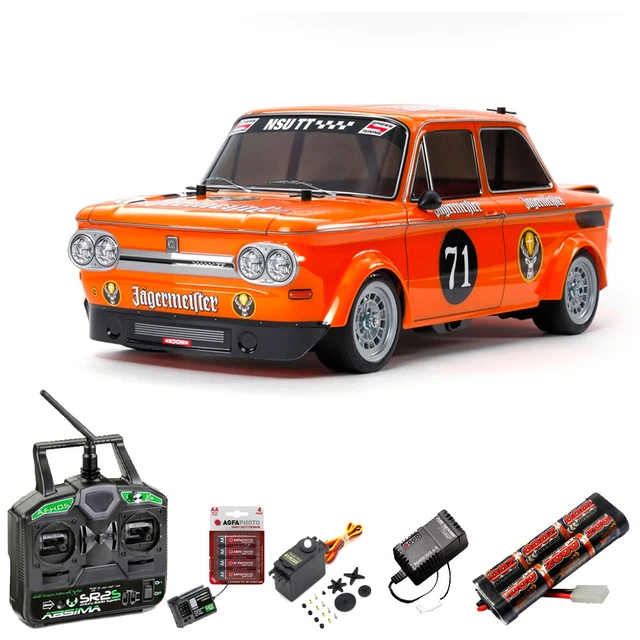 TAMIYA RC 58649 NSU TT 'Jagermeister' (M-05) 1:10 Standard Stick Bundle ...