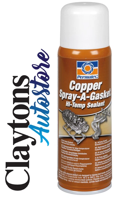 COPPER SPRAY-A-GASKET HIGH Temp Sealant - 331 ML PERMATEX -50°F to 500 ...