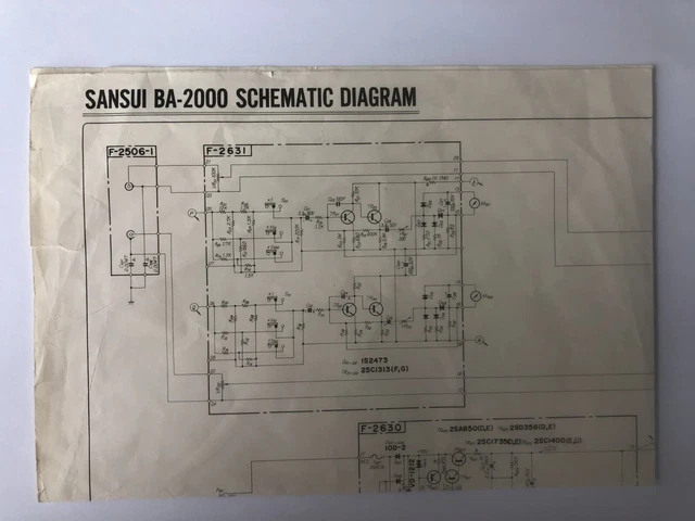 ORIGINAL SANSUI BA-2000 Stereo Amplifier Schematic Diagram EUR 4,00 ...