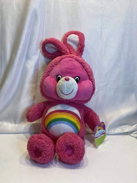 JUST PLAY CARE Bears Pink Rainbow Bear Rabbit Ears Plush Soft Toy ...