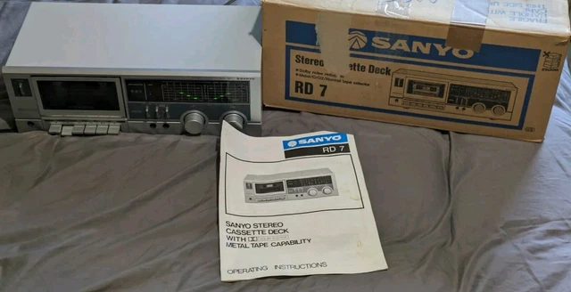 SANYO STEREO CASSETTE Deck Model RD 7 1984 Dolby System Metal Works In ...