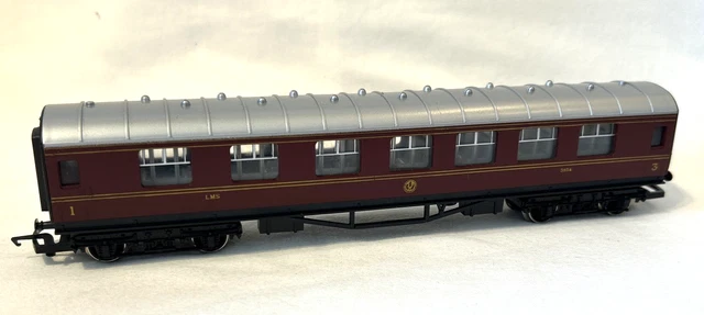 00 GAUGE LMS Brake 3rd Coach - Crimson Lake - R475 - Hornby - Excell ...