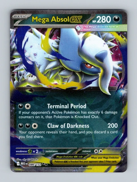 POKEMON TCG - Mega Evolution (MEG EN) Mega Absol ex - #086/132 £22.13 ...