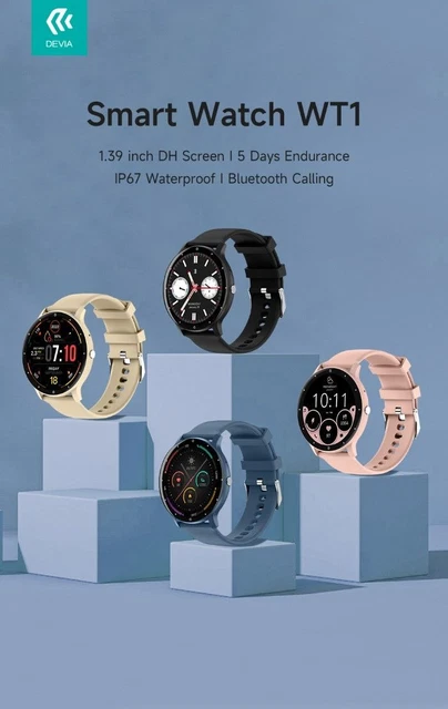 DEVIA SMART WATCH modello WT1 APP DaFit Nero EUR 63,99 - PicClick IT