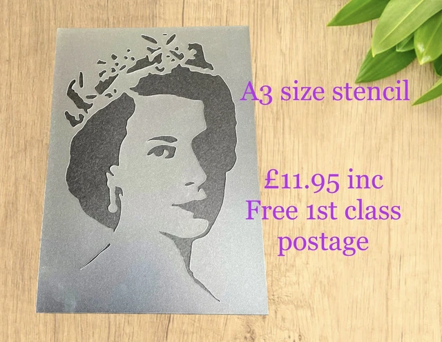 QUEEN STENCIL QUEEN Elizabeth Template Sign Decor Stencil For Painting ...