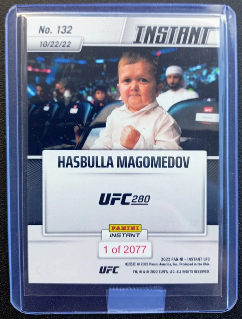 2022 UFC 280 Panini Instant Hasbulla Magomedov #132 1st ever Rookie! 1/ ...