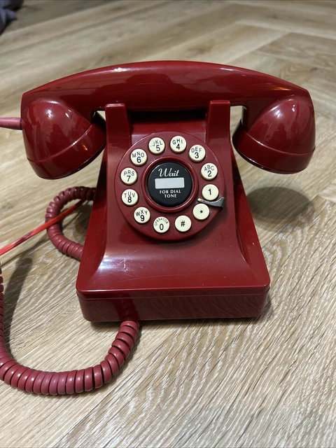 CROSLEY RETRO RED Push Button Desk Telephone Model #302 Made in 2003 £ ...